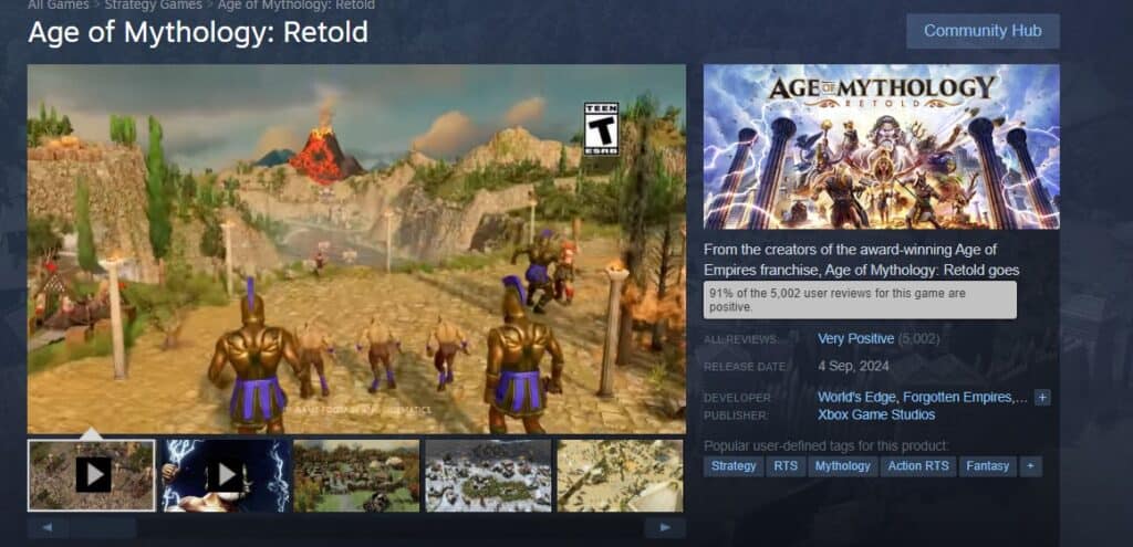 Age of Mythology: Retold is already a big hit on Steam, with 9/10 rating