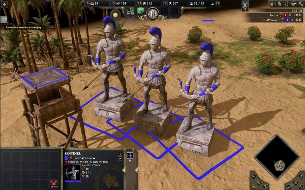 Is Sentinel the best defensive God Power in AoM Retold against a rush?